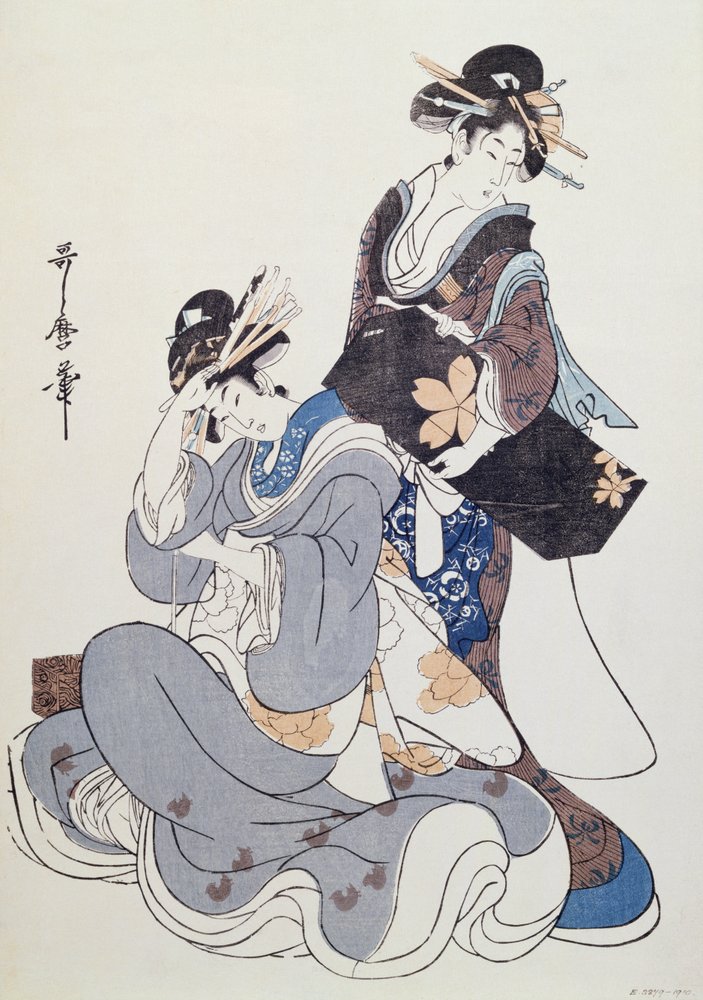 Dos figuras femeninas | Kitagawa Utamaro
